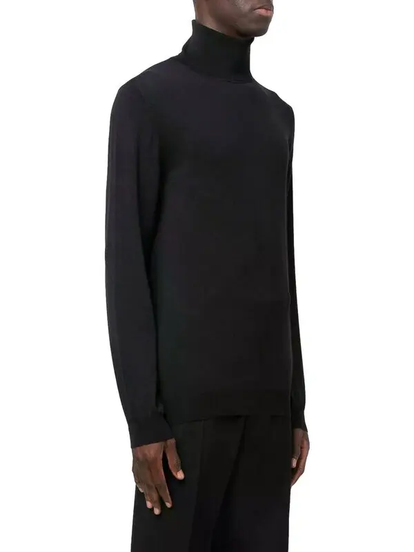 ZANONE Roll-neck Virgin Wool Blend Jumper - Black