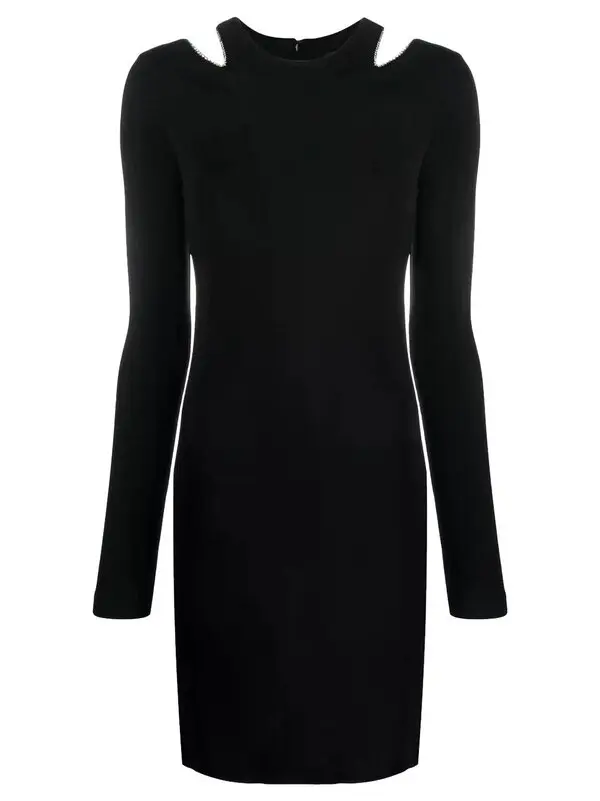 Just Cavalli Embellished Cut-out Minidress - Black