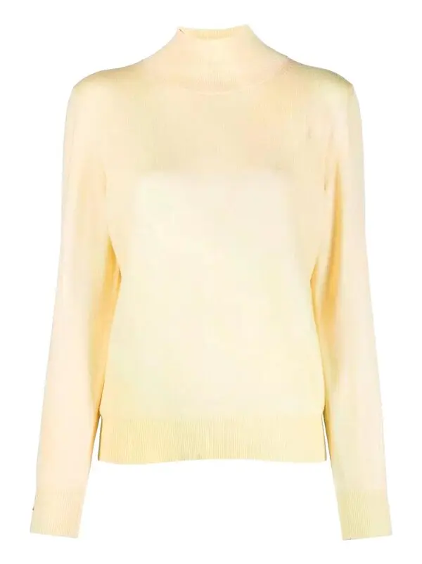 Peserico High-neck Wool Jumper - Yellow