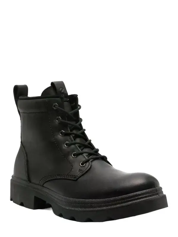 Ecco Grainer Logo-embossed Leather Ankle Boots - Black