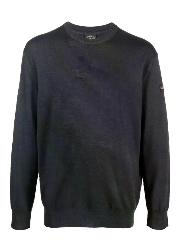 Paul & Shark Virgin Wool Round Neck Jumper - Blue