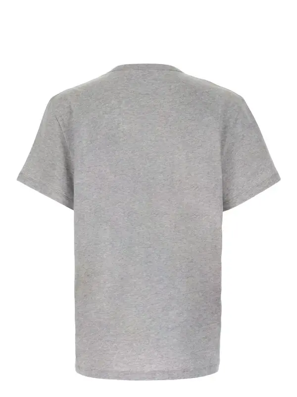 Alexander McQueen Logo-embroidered Cotton T-shirt - Grey