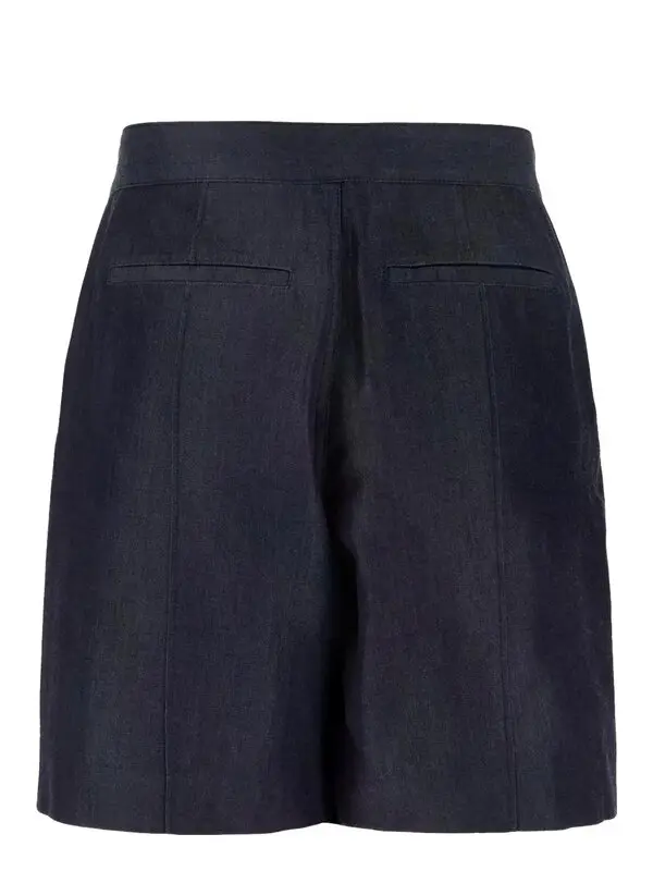 Alexander McQueen High-waisted Tailored Denim Shorts - Blue