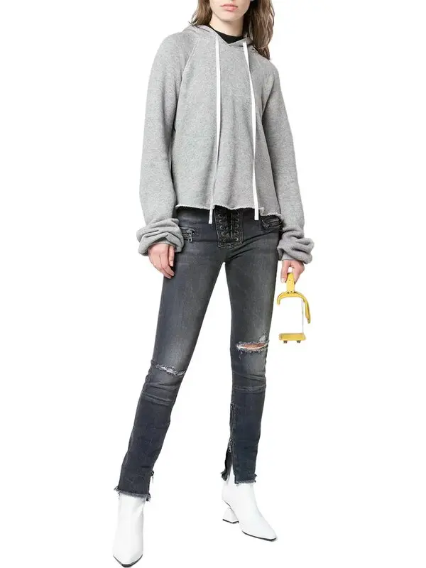 BEN TAVERNITI UNRAVEL PROJECT Distressed Skinny Jeans - Black