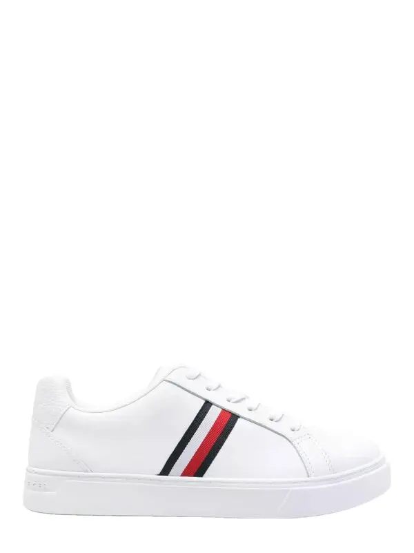 Tommy Hilfiger Leather Panel Detail Sneakers - White