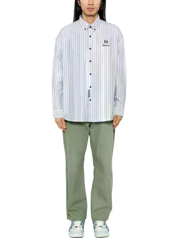 AAPE BY *A BATHING APE Striped Shirt - Grey