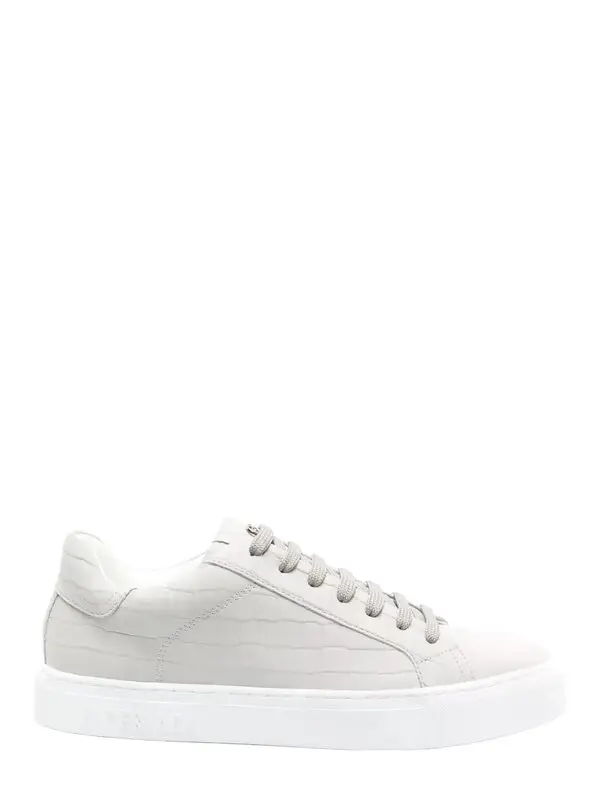 HIDE&JACK Essence Croc Effect Lace Up Sneakers - Grey