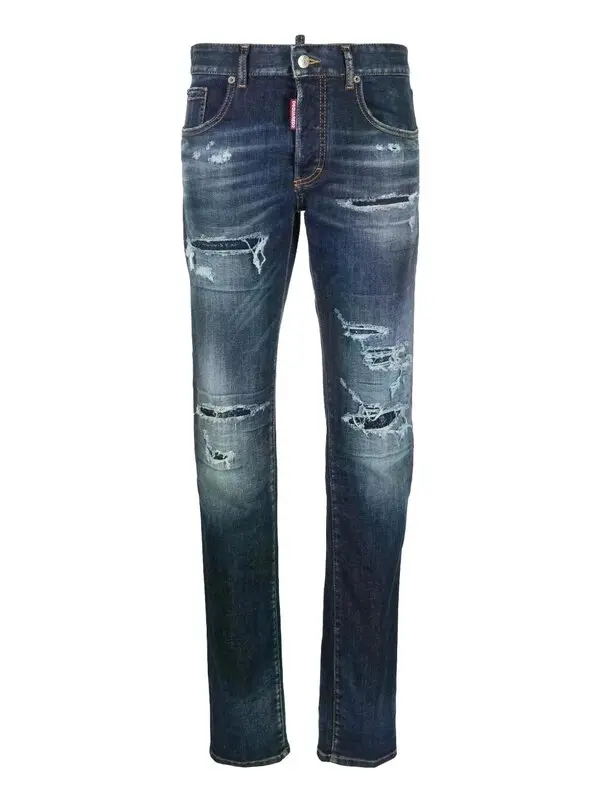 Dsquared2 Ripped Skinny Jeans - Blue
