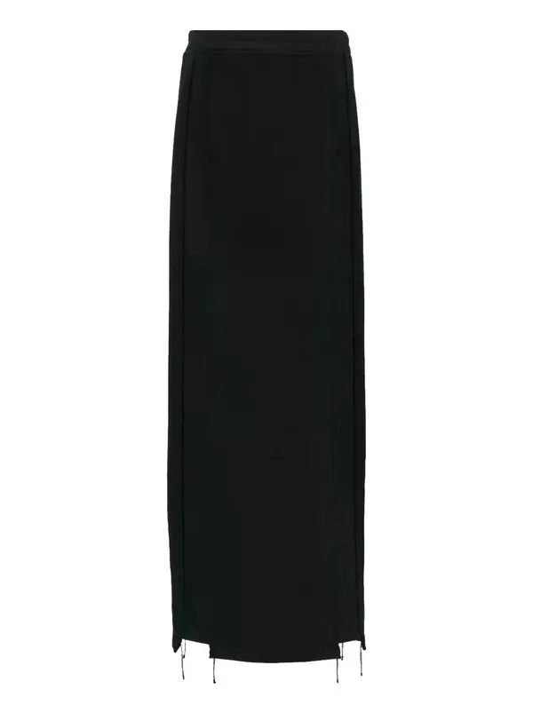 Vetements Embroidered Jersey Maxi Skirt - Black