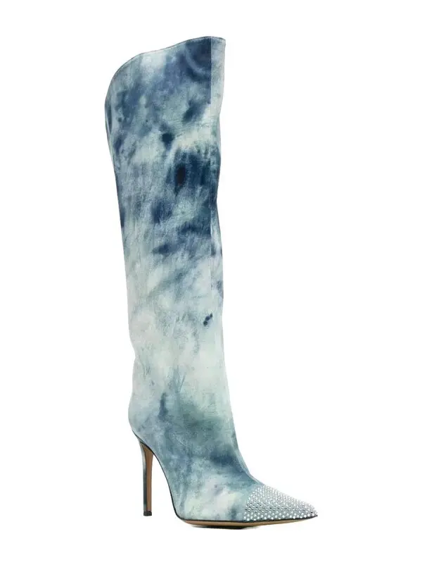 Alexandre Vauthier 105mm Stiletto Denim Boots - Blue
