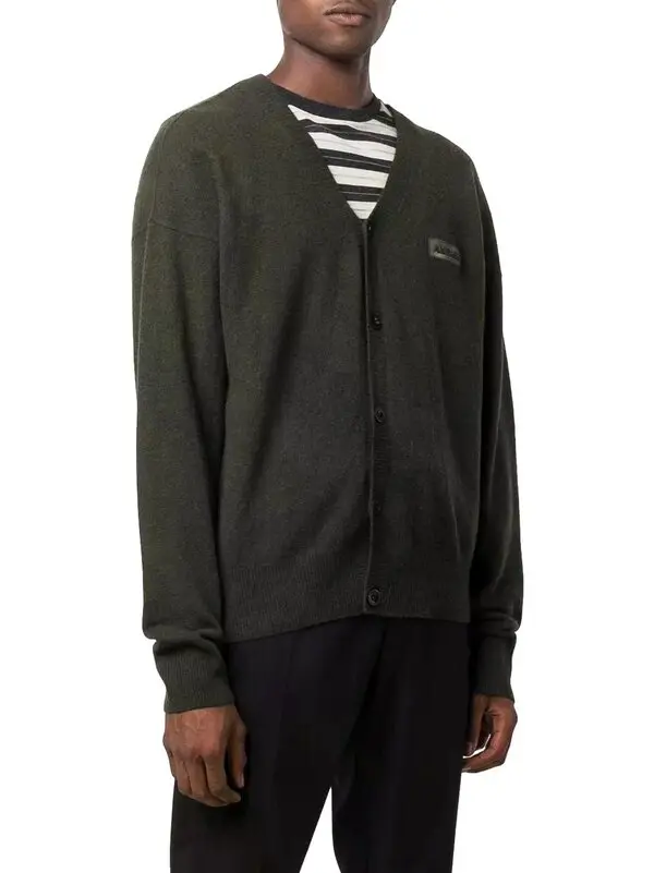 AMBUSH Wool-blend Logo Patch Cardigan - Green