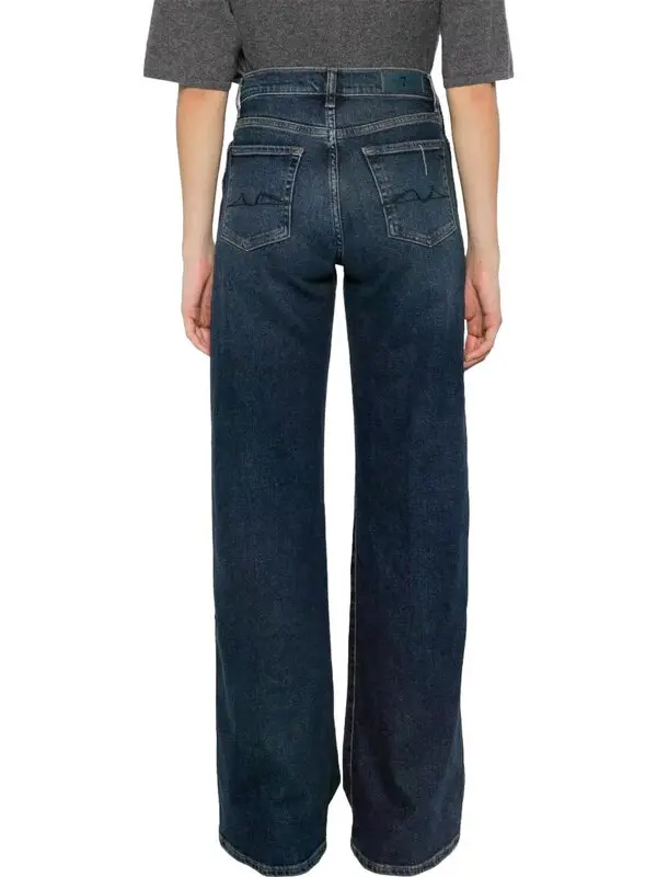 7 For All Mankind Lotta Wide Leg Jeans - Blue