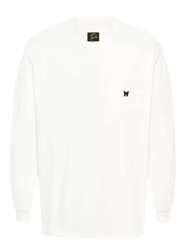 Needles Butterfly-embroidered T-shirt - Neutrals