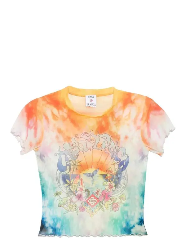 Casablanca Printed Mesh T-shirt - Blue
