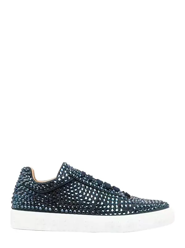Philipp Plein Rhinestone Lace-up Sneakers - Blue