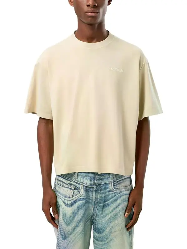 Camper Embroidered Cotton T-shirt - Neutrals