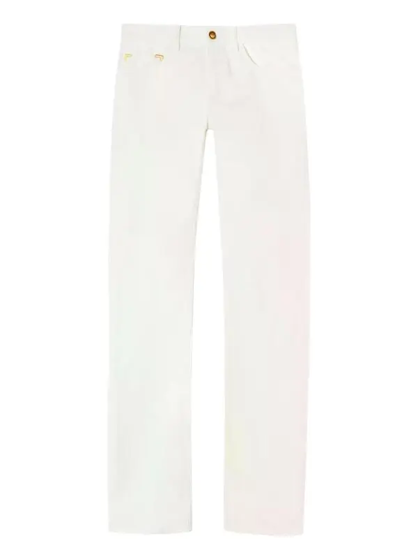 Palm Angels Monogram Straight-leg Jeans - White