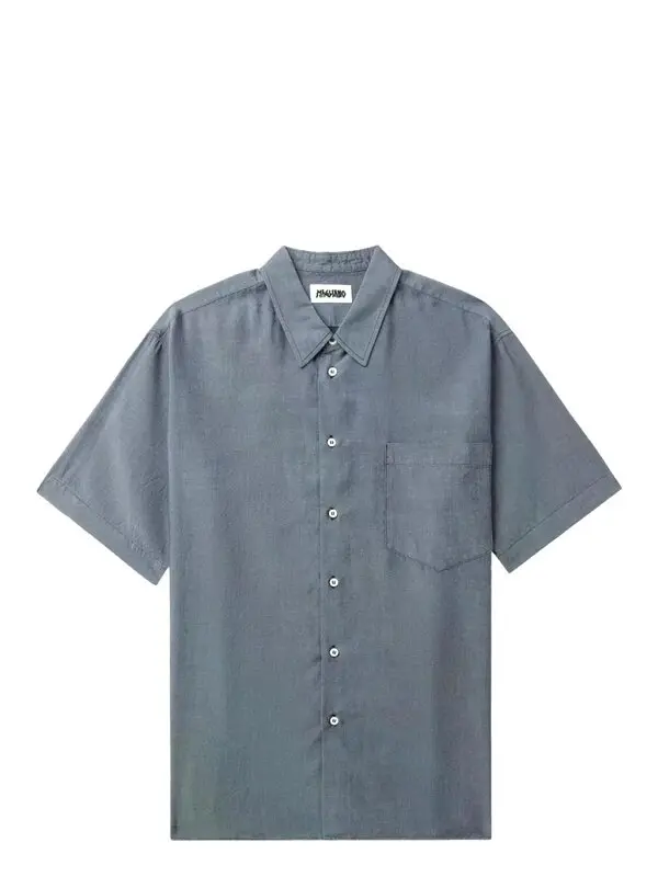 MAGLIANO Logo Print Lyocell Shirt - Grey