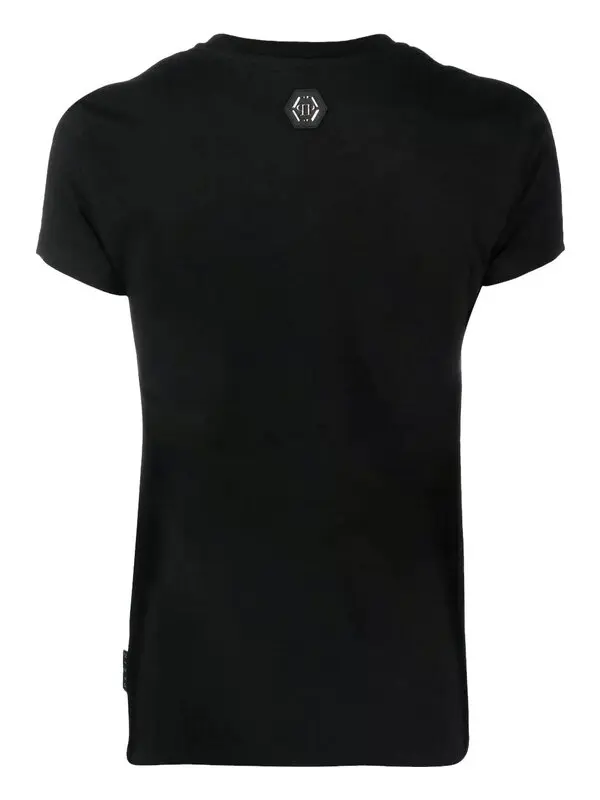 Philipp Plein Embellished Logo T-shirt - Black