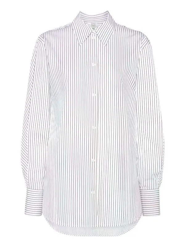 TOTEME Wide-sleeve Poplin Shirt - White