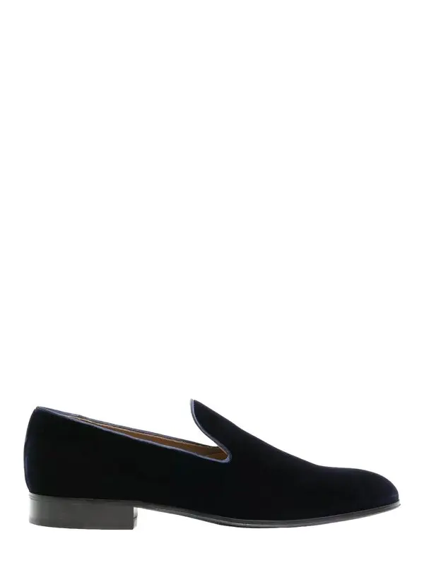 GIANVITO ROSSI Jean Velvet Loafers - Blue