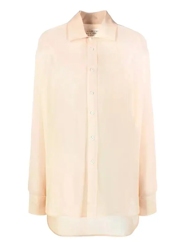 MAISON MARGIELA Four-stitch Silk Shirt - Neutrals