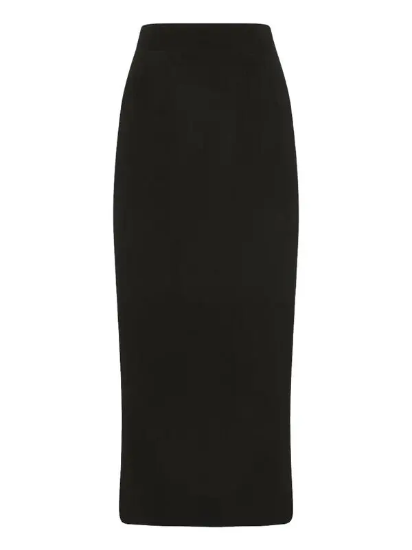 Dolce & Gabbana Wool Pencil Skirt - Black