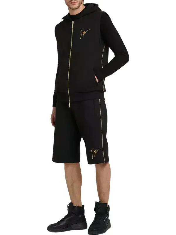 GIUSEPPE ZANOTTI Cotton Deck Shorts - Black