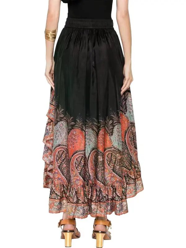 Zimmermann Rhiannon Maxi Skirt With Ruffled Detailing - Black