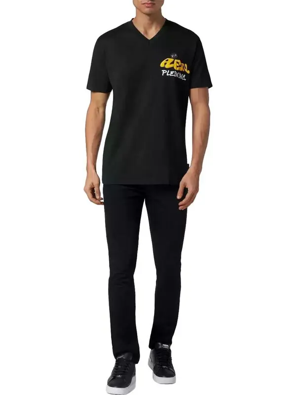 Philipp Plein Logo-print Cotton T-shirt - Black