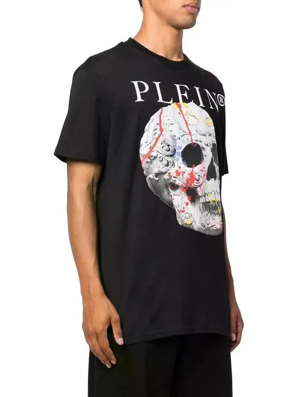 Philipp Plein Skull-print Cotton T-shirt - Black