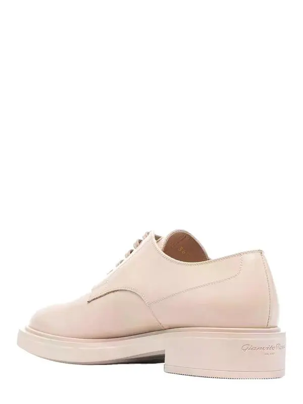 GIANVITO ROSSI Beige Leather Derby Shoes - Neutrals
