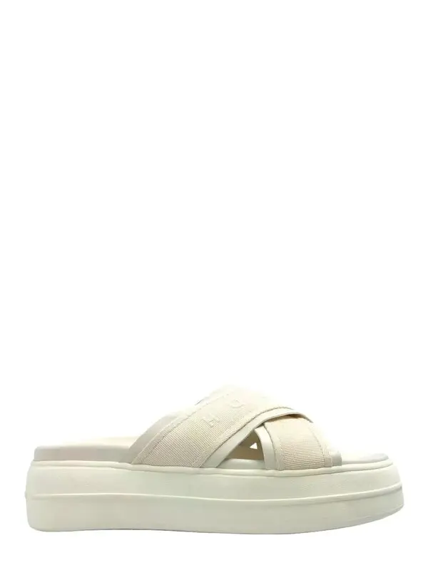 Hogan Leather Slides - Neutrals