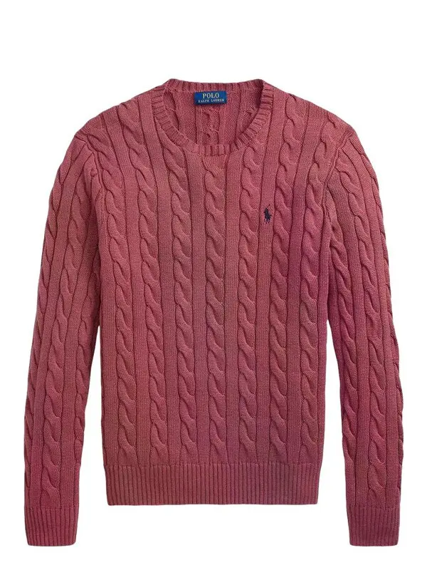 Polo Ralph Lauren Cable-knit Crew Neck Jumper - Red