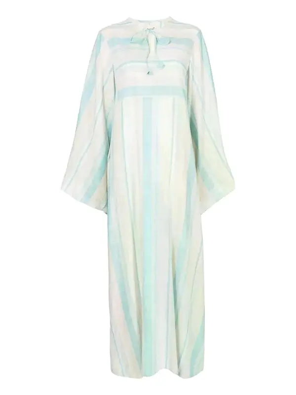 BAMBAH Striped Maxi Shirt Dress - Blue