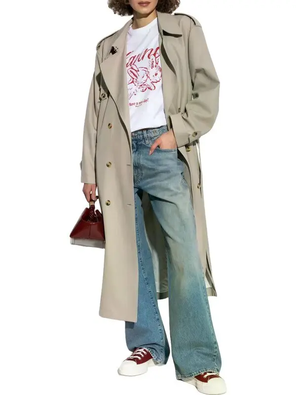 R13 Wide-leg Distressed Jeans - Blue