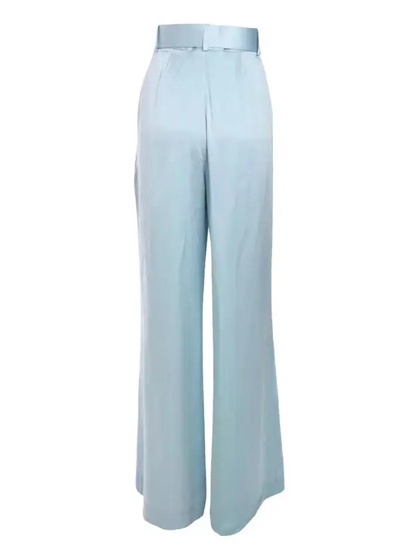 Zimmermann Pleated Silk Trousers - Blue