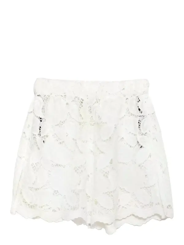 BAMBAH Chloe Crochet Shorts - White