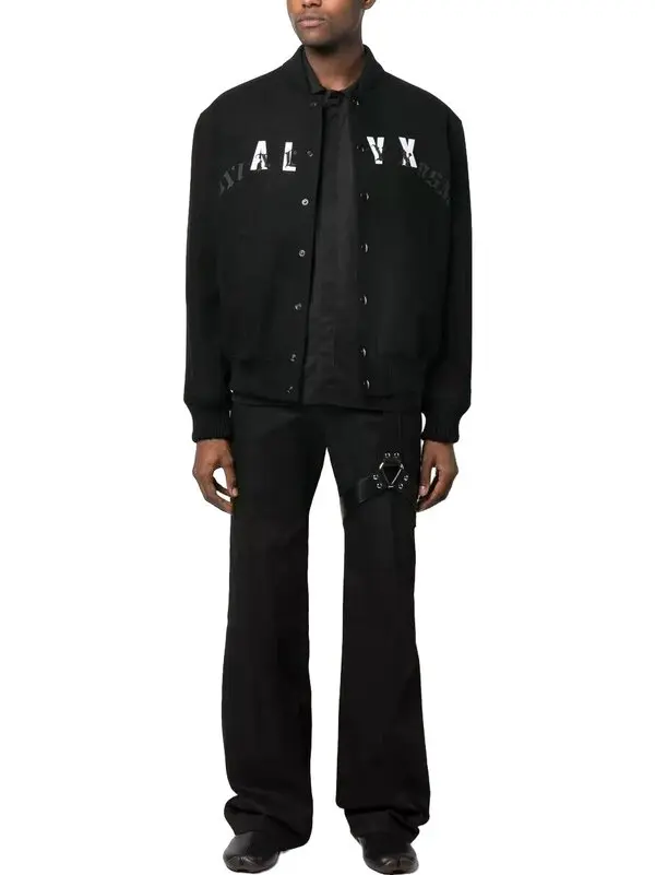 1017 Alyx 9sm Leather-logo Bomber Jacket - Black