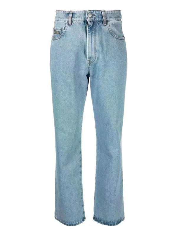 Gcds High-waist Straight Jeans - Blue