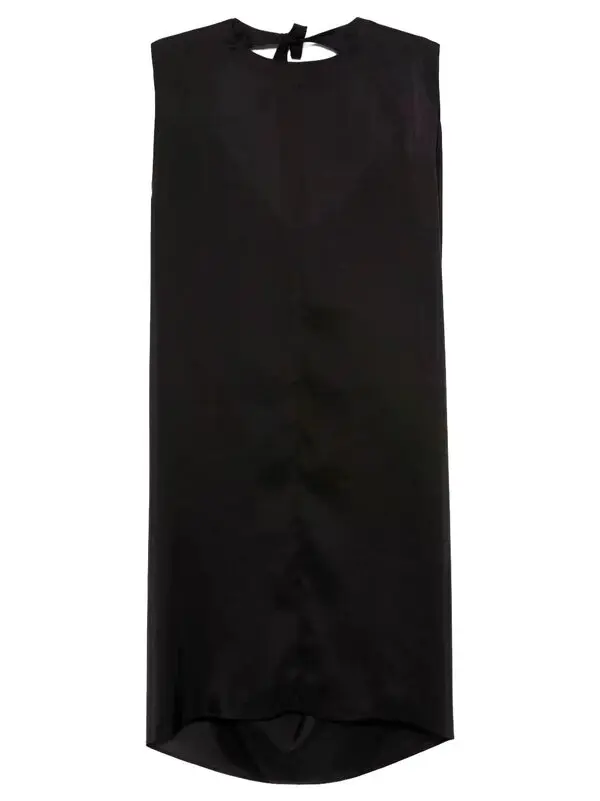 MAISON MARGIELA Silk Midi Dress With Cowl Neck - Black