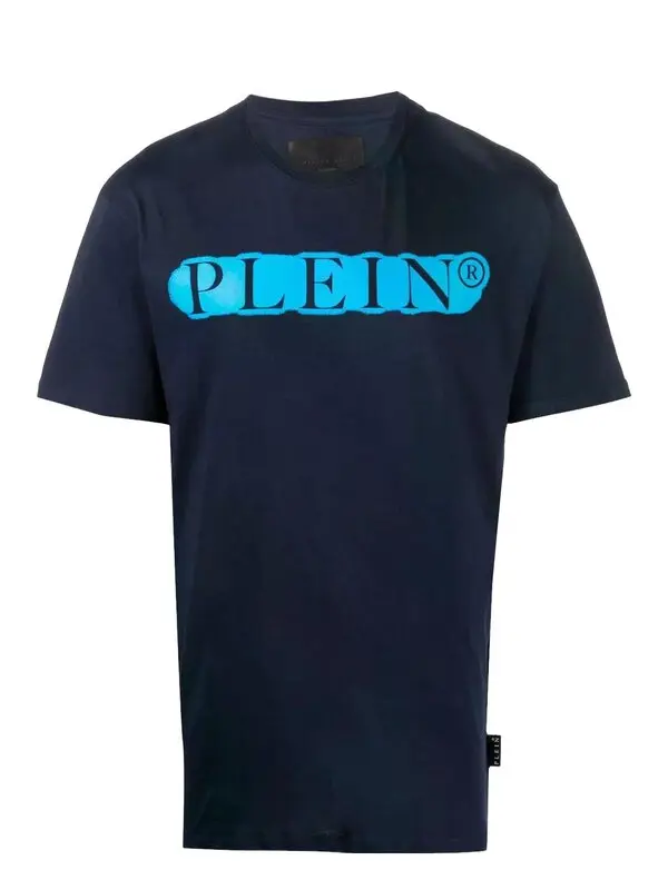 Philipp Plein Logo Print T-shirt - Blue