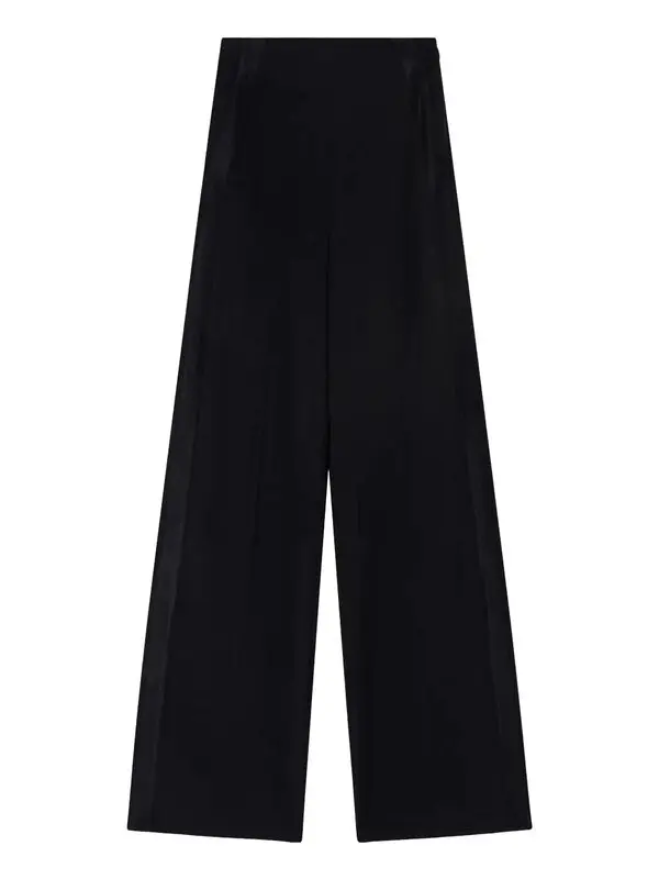 Pinko Side-band Wide-leg Trousers - Black