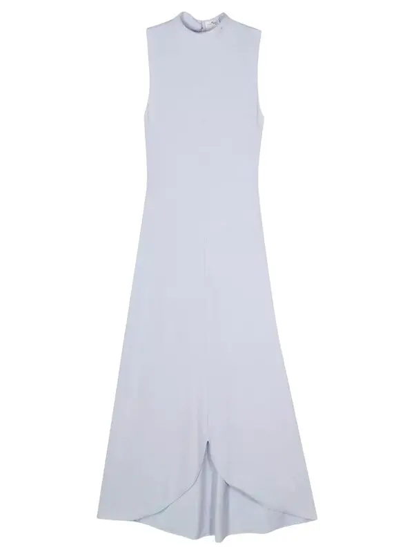 COURREGES Logo-embroidered Maxi Dress - Blue