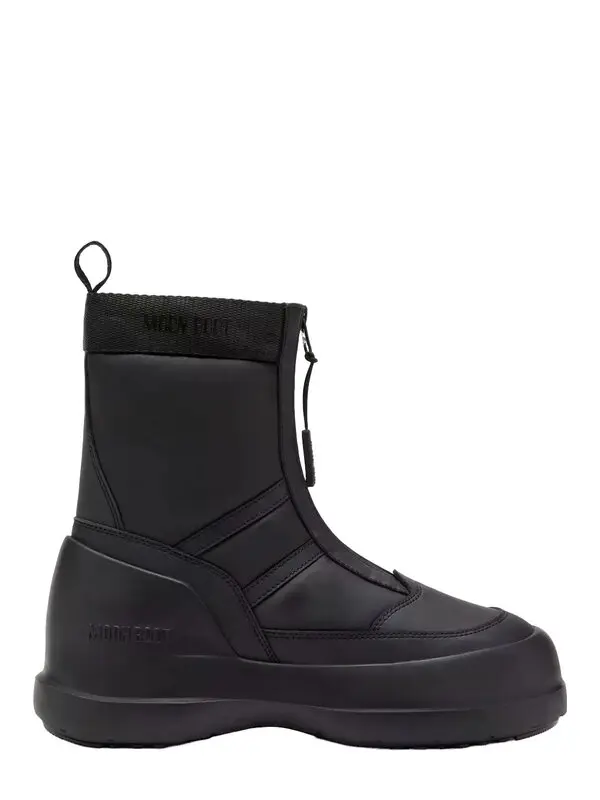 Moon Boot Luna Logo-print Zip-up Boots - Black