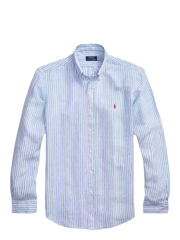 Polo Ralph Lauren Polo Pony-embroidered Linen Shirt - Blue