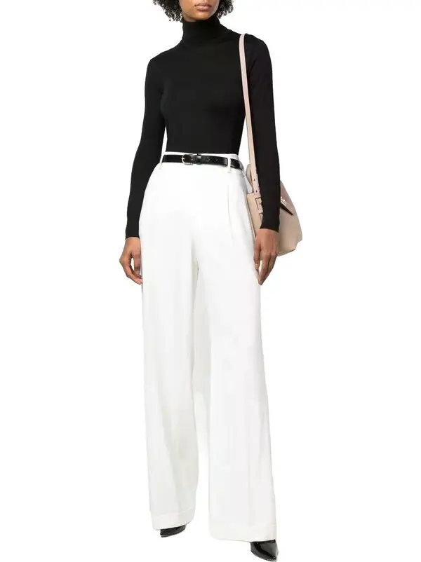 Ralph Lauren Wide-leg Wool Trousers - Neutrals