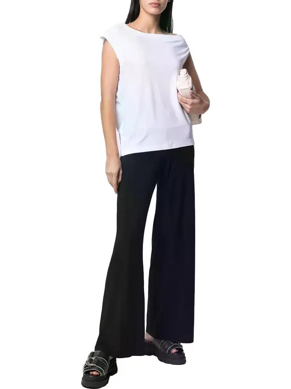 Norma Kamali Mid-rise Wide-leg Trousers - Black