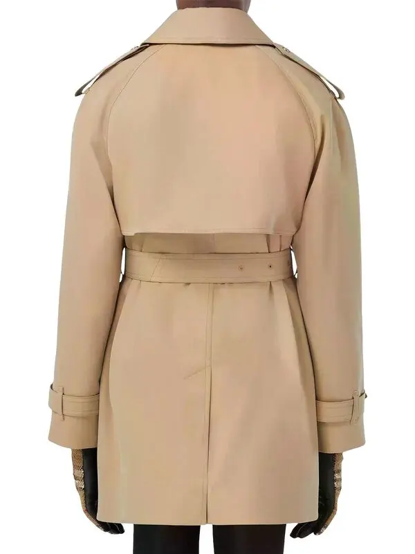 Burberry Bonded Cotton Gabardine Trench Coat - Brown