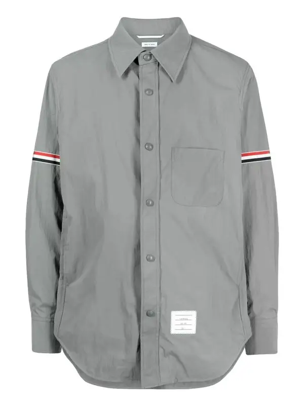 Thom Browne Rwb Armband Piqué Shirt Jacket - Grey
